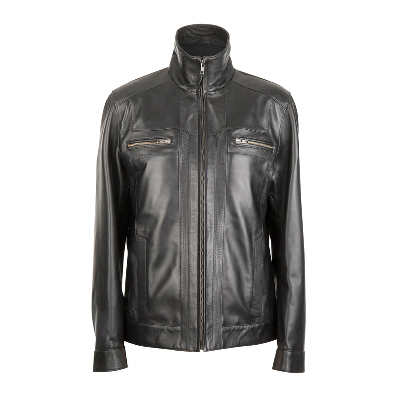 Men's Elite Classic Nappa Black Leather Jacket – Supreme Leather Supply